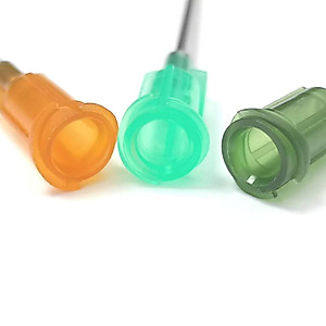 1 inch Synthetical Blunt Tip Dispensing Needle with Luer Lock - 9 Different Sizes，45 PCS