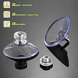 Suction Cup Plastic Suction Pads 40 mm Clear PVC Sucker Pads Strong Adhesive Suction Holder with Screw Nut for Car Shade Cloth Glass Bathroom Wall Door Glass Window (20 Pcs)