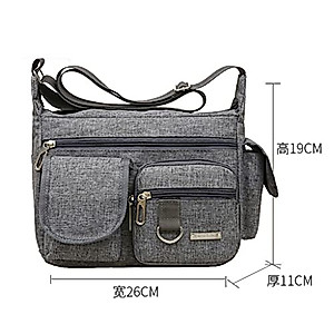 ZSEDP Men's Messenger Bag Oxford Waterproof Shoulder Bag Fashion Business Multi Pocket Handbag Men Casual Crossbody Bags