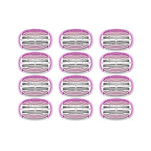 Pure Silk Contour 6 Women’s Razor Blade Refills (12 count) with Free Contour 6 Handle