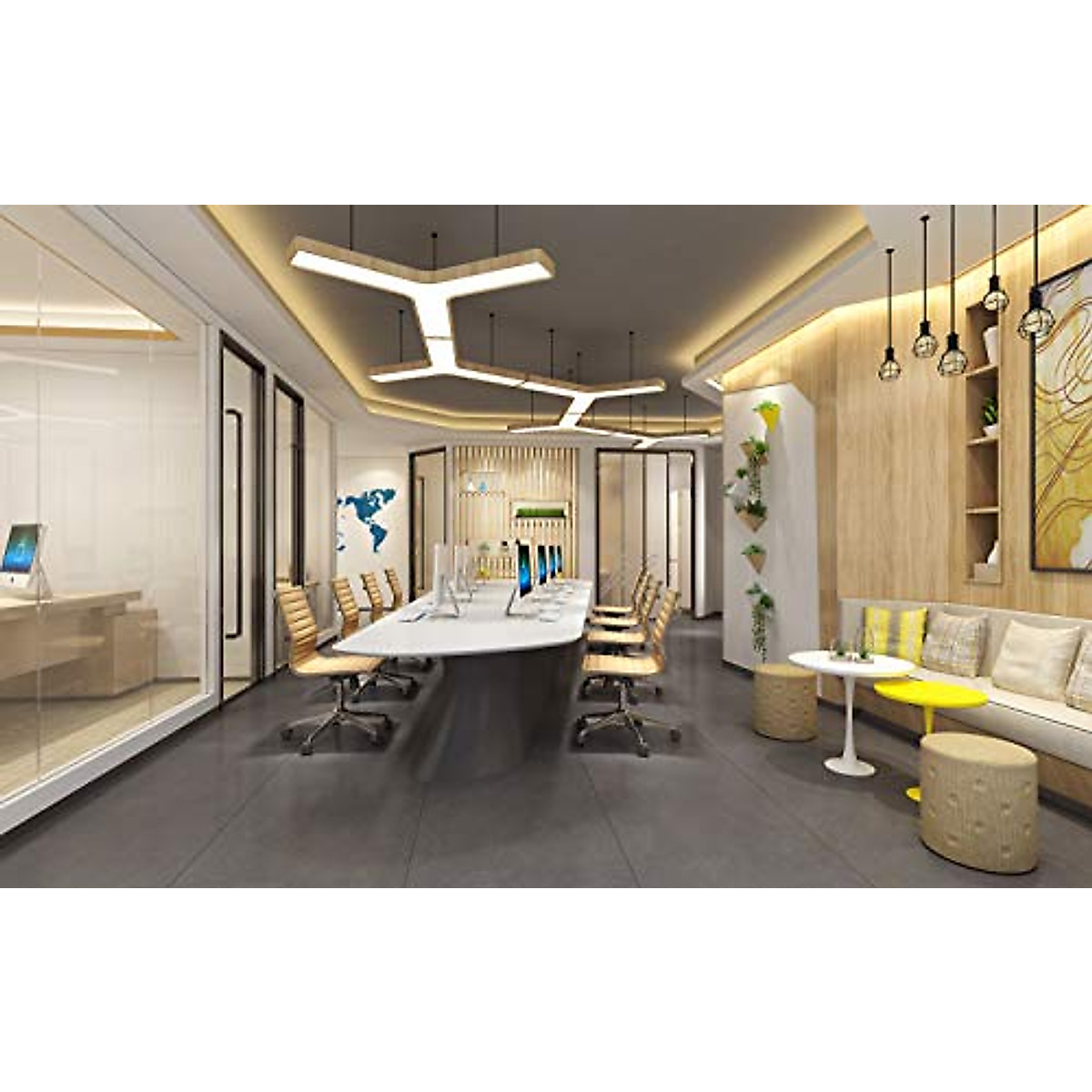 2xhome - Mid Back Height Modern Office Chair, Armless Ribbed PU Leather Seat with Swivel Tilt Adjustable Chrome Base - Executive Conference Room Task Chair (Tan)