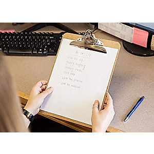 Letter Size Clipboard with Butterfly Clip (Pack of 10) - 9'' x 12.5'' Large Wood Clipboards for Classroom, Clipboards for Kids | Hardboard for Office, College, Teacher & Back to School Supplies