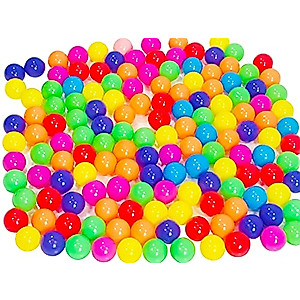 LANGXUN 100pcs Soft Plastic Ball Pit Balls - Plastic Toy Balls for Kids - Ideal Baby Toddler Ball Pit, Ball Pit Play Tent, Baby Pool Water Toys, Kiddie Pool, Party Decoration, Photo Booth Props