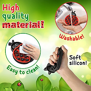 Ladybug Fidget Toy, Push Anti-Anxiety Toys for Kids Adults, Ideal for Kids Adults Teens, Finger Toy for Special Needs