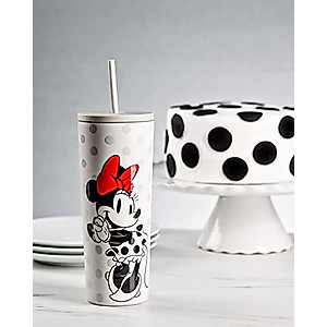 Simple Modern Disney Insulated Tumbler Cup with Flip Lid and Straw Lid | Gifts for Women Men Reusable Stainless Steel Water Bottle Travel Mug | Classic Collection | 24oz Minnie Mouse Love