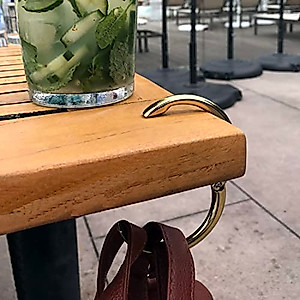 Clipa Bag Hanger - Polished Gold PVD - The Ring That Opens Into a Hook and Hangs in Just 1/2" of Space, Holds 33 lbs., 3 yr. Warranty