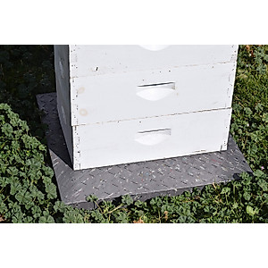 AC Condensing Unit Support Pad 24x24x3 | Equipment Support Pad | Generator Pad for HVAC Units, Generators, AC Condensers, Air Conditioners, Beehives & More | 100% Recycled Plastic AC Condenser Pad