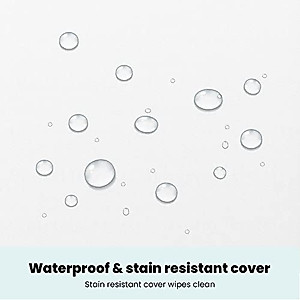 Safety 1st Heavenly Dreams Baby Crib and Toddler Bed Mattress, Waterproof and Stain Resistant Cover, White