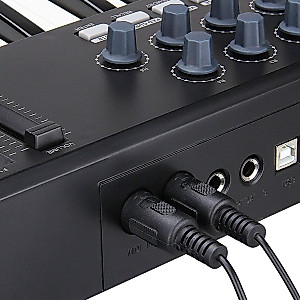 LiDiVi in-Out MIDI to USB Cable, 5-PIN DIN MIDI Cable Convert Piano Keyboard Instruments with Laptop PC MAC, No Need Drivers for Home Music Studio ¨C 6.5Ft, Black