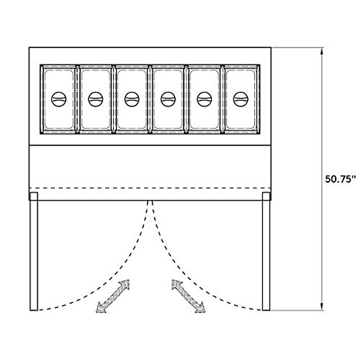 FSE 47-Inch Two-Door Refrigerated Commercial Salad/Sandwich Prep Table, 12 Cubic Feet, Stainless Steel, 115 v, (MRSL-2D)
