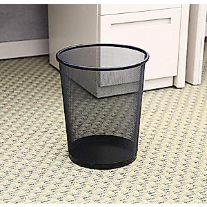 WhopperIndia Small Trash Can Round Mesh Waste Basket for Bathroom, Bedroom, Office and More, Wastebasket for Narrow Spaces, 4 Gallon Capacity