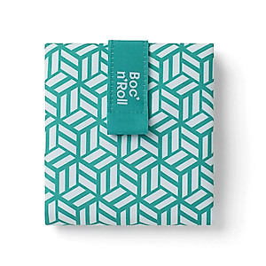 ROLL'EAT ® Boc'n'Roll Tiles | Reusable Sandwich Bag | Sandwich Container | Eco Friendly Food Bag | Reusable and Washable Sandwich Wrap | Green Color