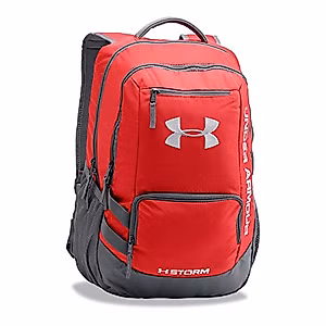 Under Armour Storm Hustle II Backpack, Red (600)/Silver, One Size Fits All