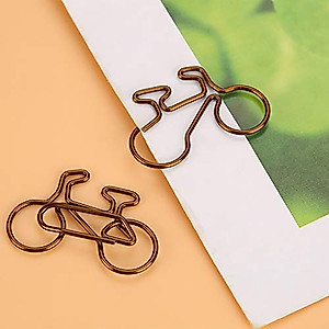 20pcs Bicycle Paper Clip Metal Funny Document Clips for School Office Bookmark Organizing Stationery Supplies