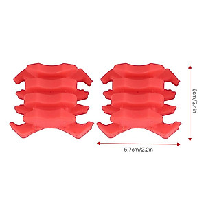 Zerone 2 Pcs Compound Bow Stabilizer Archery Rubber Bow Limbs Vibration Damper Archery Bow Accessories Crab Shaped Shock-Absorbing Sliencer for Hunting Traing(Red)