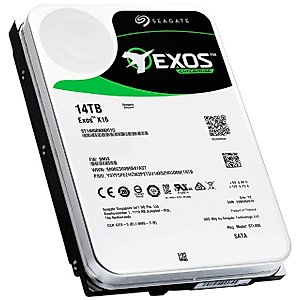 Seagate 14TB HDD Exos X14 7200 RPM 512e/4Kn SATA 6Gb/s 256MB Cache 3.5-Inch Enterprise Hard Drive (ST14000NM0018)