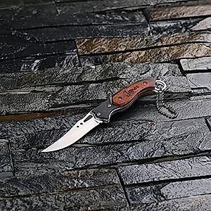 DG Custom Shot Gun Design Pocket Knife with Wood Box - Best Gift Idea for Men, Backpacker, Hiker, Mountaineer, Boyfriend