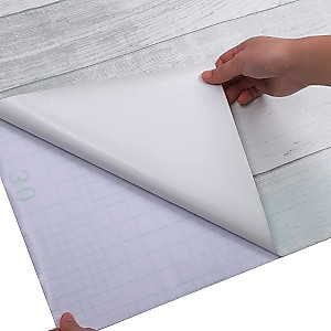 Self Adhesive Rustic Blue Wood Shiplap Contact Paper Shelf Liner for Kitchen Cabinets Dresser Drawer Table Cupboard Walls Furniture Decal 17.7X117 Inches