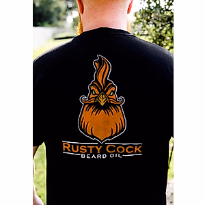 Rusty Cock Beard Oil - Funny Name/Serious Beard Care (Black Tie Scent) - Number #1 Seller - Most Popular Scent - **CAUTION - ENTERING THE DANGER ZONE**