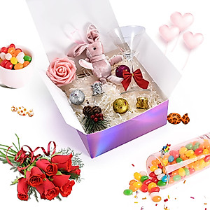 SHANSVYE Gift Boxes, Gift Boxes with Lids,8X8X4 Inches, Bridesmaid Proposal Boxes,Gift Boxes for Presents, Birthday, Gift Boxes Bulks for Wedding,Graduation, Party Favor box (10, Gradient purple)