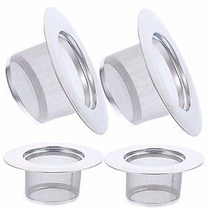 Veemoon 4pcs Sink Strainer Bathtub Drain Stainer Strainer Sink Filter Drain Kitchen Sink Drain Tub Strainer Mesh Filter Mesh Strainer Drain Catcher Kitchen Drain