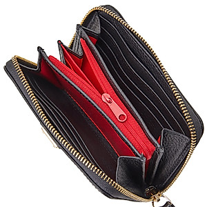 Dooney & Bourke Wallet, Pebble Grain Medium Zip Around Wallet - Black