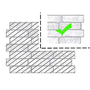 Sample for Display Purpose only. Retro-Art 3D Wall Panels, Old Brick in White, PVC, 7"x10", 571OG (Sample)