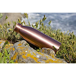 Copper Water Bottle - Kosdeg - 24oz - A Handcrafted Leak Proof Ayurvedic Pure Copper Vessel For Drinking- Drink More Water, Lower Your Sugar Intake and Enjoy The Health Benefits Immediately…