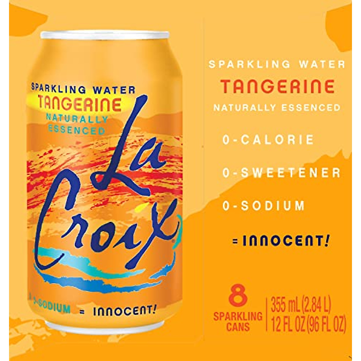 LaCroix Sparkling Water, Tangerine, 12 Fl Oz (pack of 8)