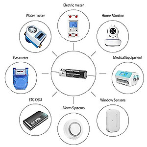 EEMB 100Pack ER14505 AA 3.6V Lithium Battery with AX Solder Tabs Li-SOCL₂ Non-Rechargeable Battery SB-AA11 LS14500 TL-5903 SL-360 S7-400 ER14500 for Chip Board/Sensor/Backup Power Supply/PLC Battery