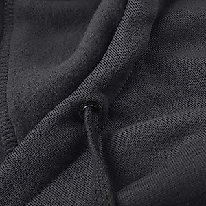 Thenlian Men's Casual Pure Color Turtleneck Pullover Hoodie Long Sleeve Sweatershirt Tops(M, Gray)