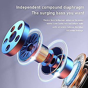 FIGMASU Wireless Bluetooth Headphones Neckband 100H Playtime, IPX5 Waterproof Wireless Earbuds in Ear, Noise Isolating Lightweight for Running, Workout, Gym Headset with Mic