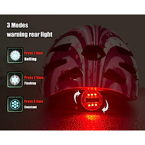 Natuway Toddler Helmet Unicorn Bike Helmet for Girls with Taillight 3D Unicorn CPSC and CPSIA Safety Certified Approximately 2-8 Years Skateboard Skating Scooter Helmet Gifts