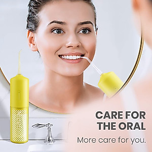 Cordless Portable Water Flosser, Nicefeel Water Pick Dental Oral Irrigator, High Capacity Battery, Easy to Use Single Button Operation for Home and Travel, IPX7 Waterproof