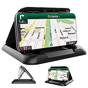 Leaflai Car Phone Holder for Car, Prevent Screen Reflection Car Phone Mount GPS Mounts for car, Car Phone Mount Dashboard Compatible with iPhone, Android Smartphones, GPS Devices etc
