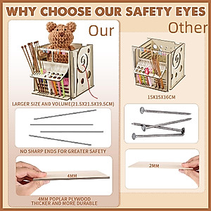 MUCUNNIA All-in-one Wooden Yarn Bowls for Crocheting Knitting Accessories Granny Square Blocking Board Knitting Crochet Needle Gauge Measuring Tool Craft Tool Organizer Gift for Crochet Lovers