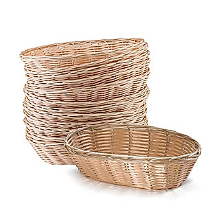TableCraft Products C1174W Basket, Oval, Natural, 9" x 6" x 2.25" (Pack of 12)