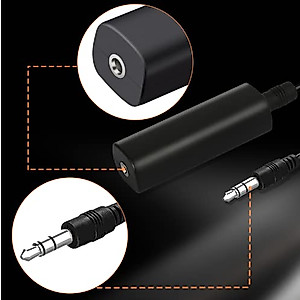 2 Packs Ground Loop Noise Isolator for Car Audio/Home Stereo System, Ground Loop Isolator with 3.5mm Audio Cable