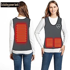 ysgfhgjw Overstock Items Clearance All Prime Heated Vest For Men Women Lightweight Warm Jacket Winter Slim Fit Coat Waterproof Vest (Not Included Battery) Gray Xl