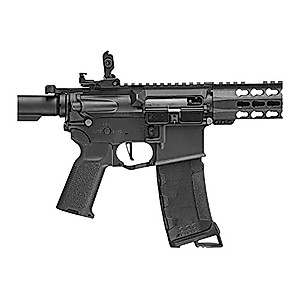 Lancer Tactical Gen 3 Airsoft Rifle MK18 Mod 0 Nylon Polymer Airsoft AEG Gun with Programmable Fast Trigger & Mosfet (Black)