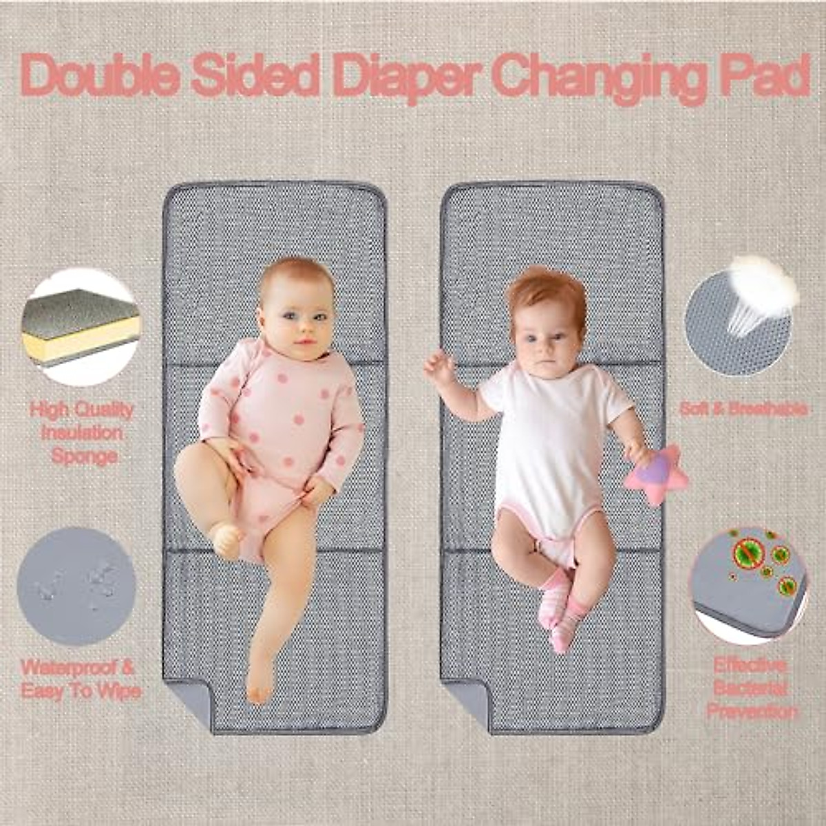 Diaper Bag Backpack, Diaper Bag with Changing Station, Backpack Diaper Bag, Baby Bag for Mom, Diaper Bag for Boys & Girls, Large Diaper Bag with Changing Pad and USB Port, Baby Registry Search