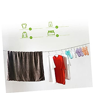 Zerodeko 3pcs Metal Clothing Rack Stainless Steel Chain Portable Drying Rack Clothes Storage Chains Display Hanging Chain Adjustable Clotheslines Clothes Drying Chain Clothes Drying Rack