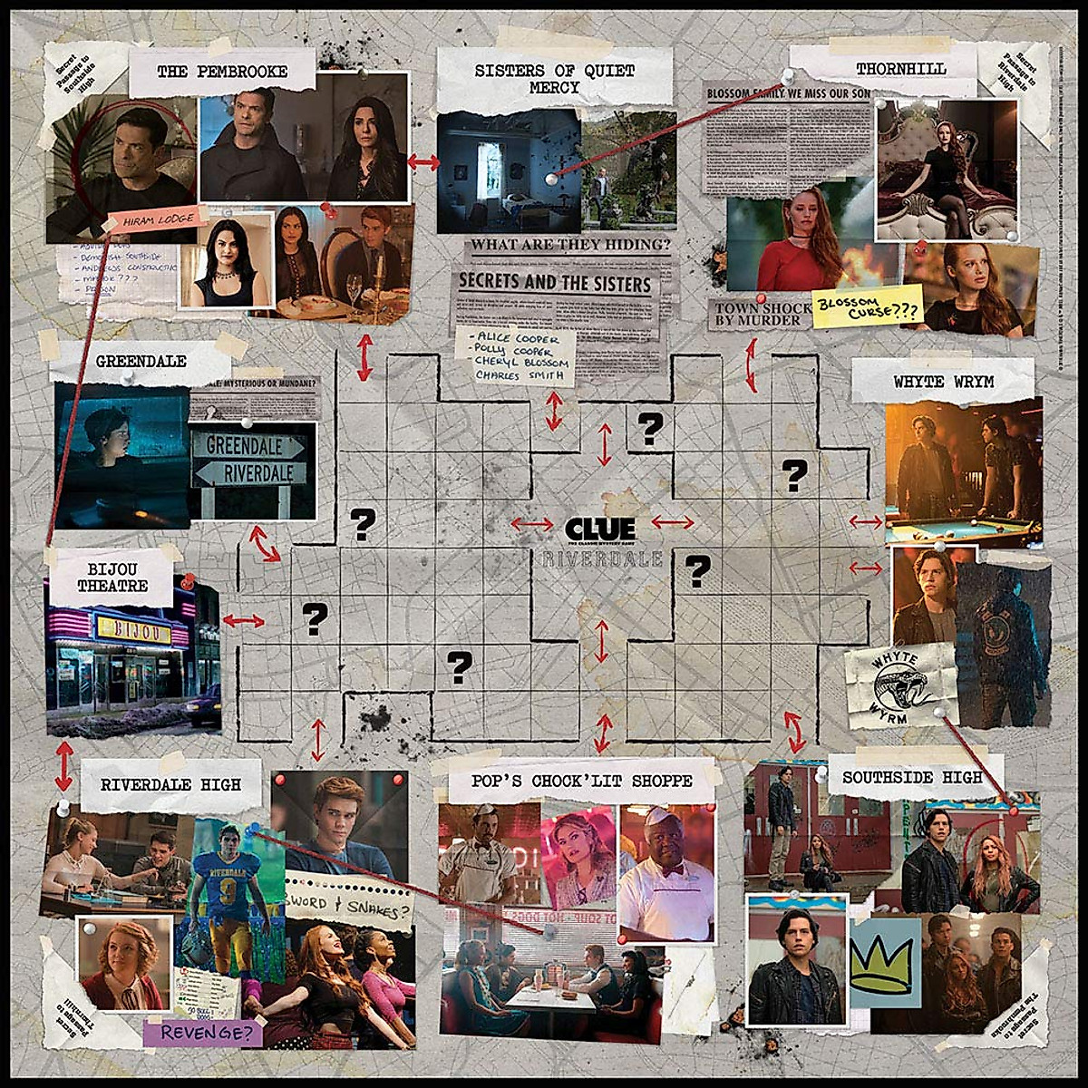 CLUE: Riverdale Board Game | Features Popular Characters and Locations from The CW TV Show Riverdale | Official Riverdale Merchandise | Artwork from Riverdale Seasons | Themed Clue Game