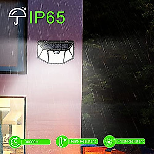 Solar Outdoor Lights, 310 LED Solar Motion Lights Outdoor IP65 Waterproof, 270 Degree Wide Angle 3 Optional Modes Solar LED Security Light for Garage Backyard Deck Steps Fence Driveway Porch Shed
