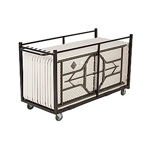 Lifetime 80193 Table Cart with Heavy Duty Steel, Black Sand Finish