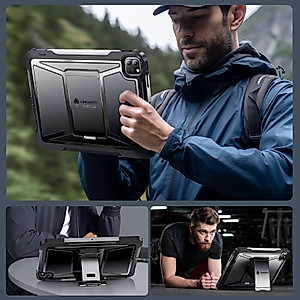 ZtotopCases for iPad Pro 11 Case 4th/3rd/2nd Generation 2022/2021/2020 with Pencil Holder, Full Body Protective Rugged Cover with Built-in Screen for iPad Pro 11 Inch iPad Case 4th/3rd/2nd Gen, Black