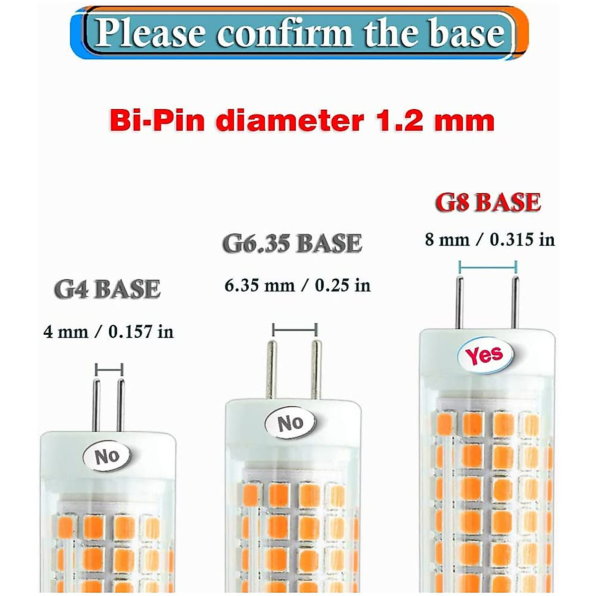 G8 LED Bulb Dimmable 8W Equivalent to 80W-100W Xenon Halogen Bulb, T4 Bi-Pin G8 Base, 120V for Under Counter Kitchen Lighting, Under-Cabinet Light 2 Pack (Warm White)