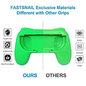 FASTSNAIL Charging Dock and 2 Pack Switch Grips Kit for Nintendo Switch Joy Con & OLED Model, Charger Stand Station with Charging Cable, Wear-Resistant Grip Controller with 6 Thumb Grip