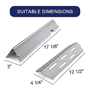 Secbinw Flavorizer Bars Applicable to Weber Genesis II 300 Series, ii 310, ii 330, ii S310, 66033, 66796, 66041, Gas Grill Stainless Steel Seasoning Stick Heat Deflector Barbecue Accessories (3+5)