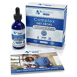 BioSource Labs Complex Diet Drops – Best Natural Weight Management Drops for Men and Women (1 Bottle, 2 fl oz) - 30 Day Supply